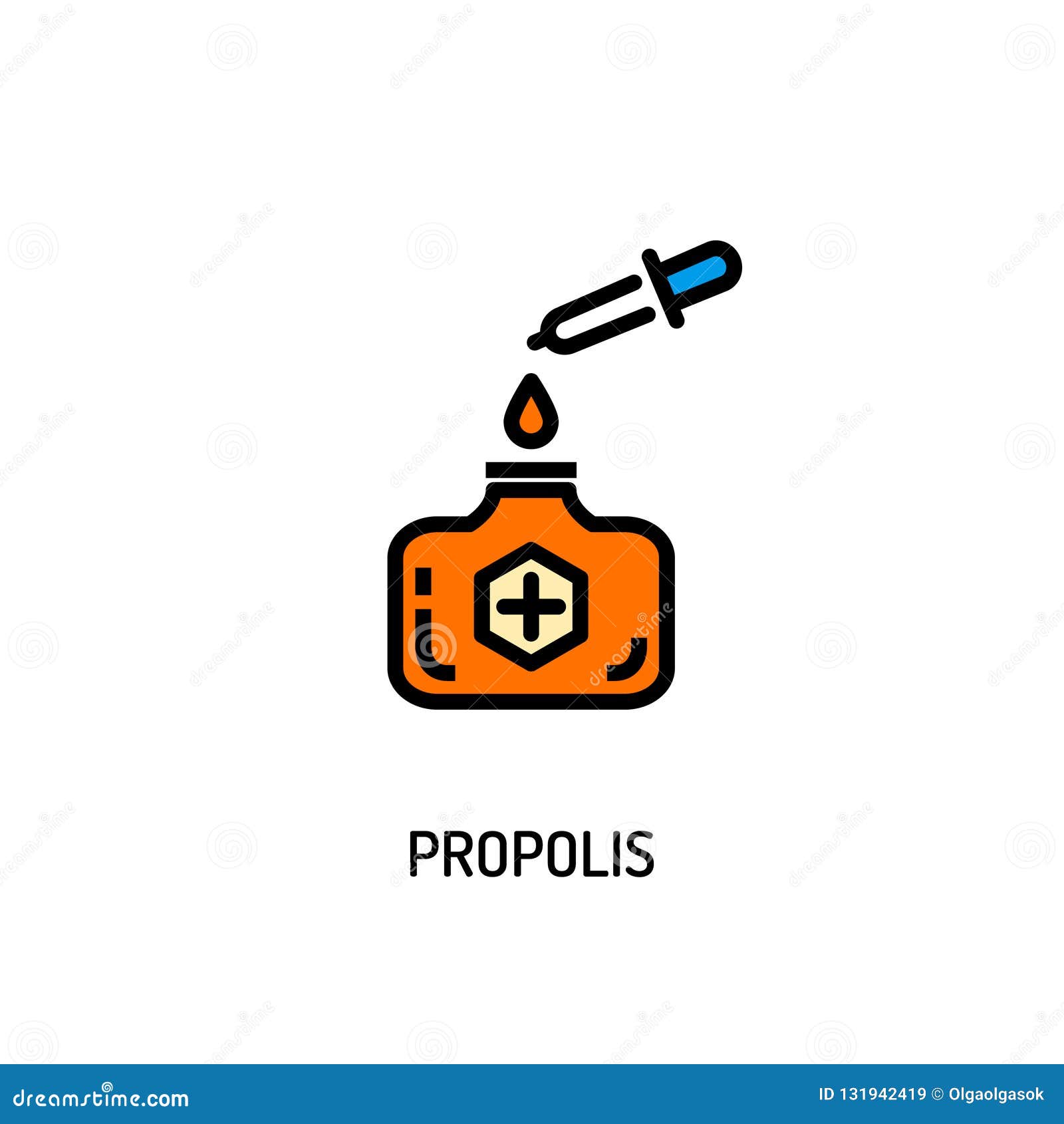 Propolis Bottle Medicine Icon. Apiculture Product Concept Stock Vector ...