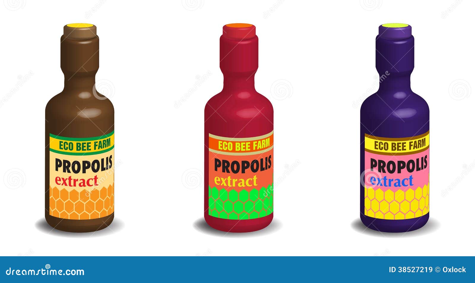 Propolis extract bottles stock vector. Illustration of extract - 38527219