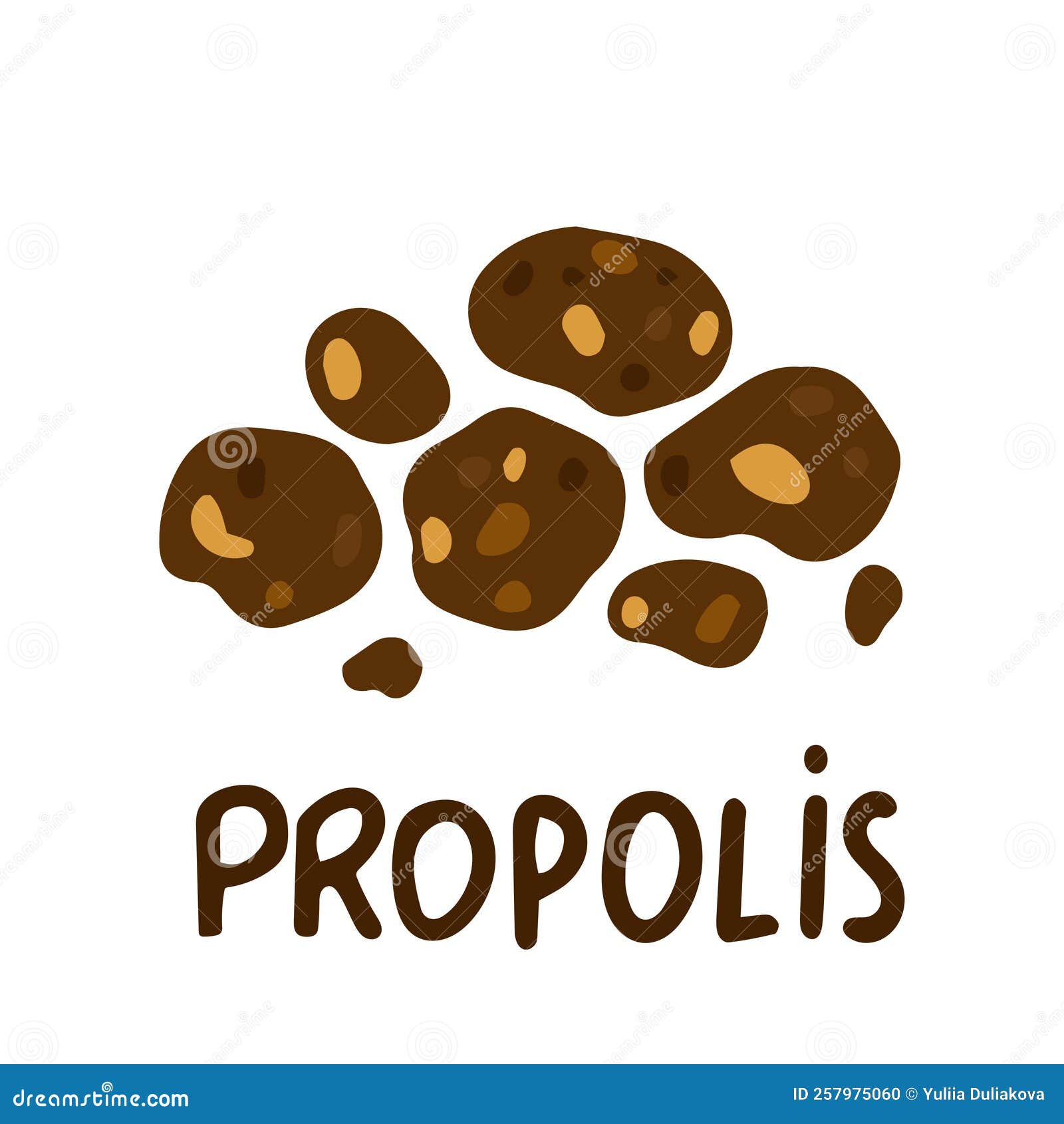 Propolis. Flat Illustration. Isolated on White. Flat. Stock Vector ...