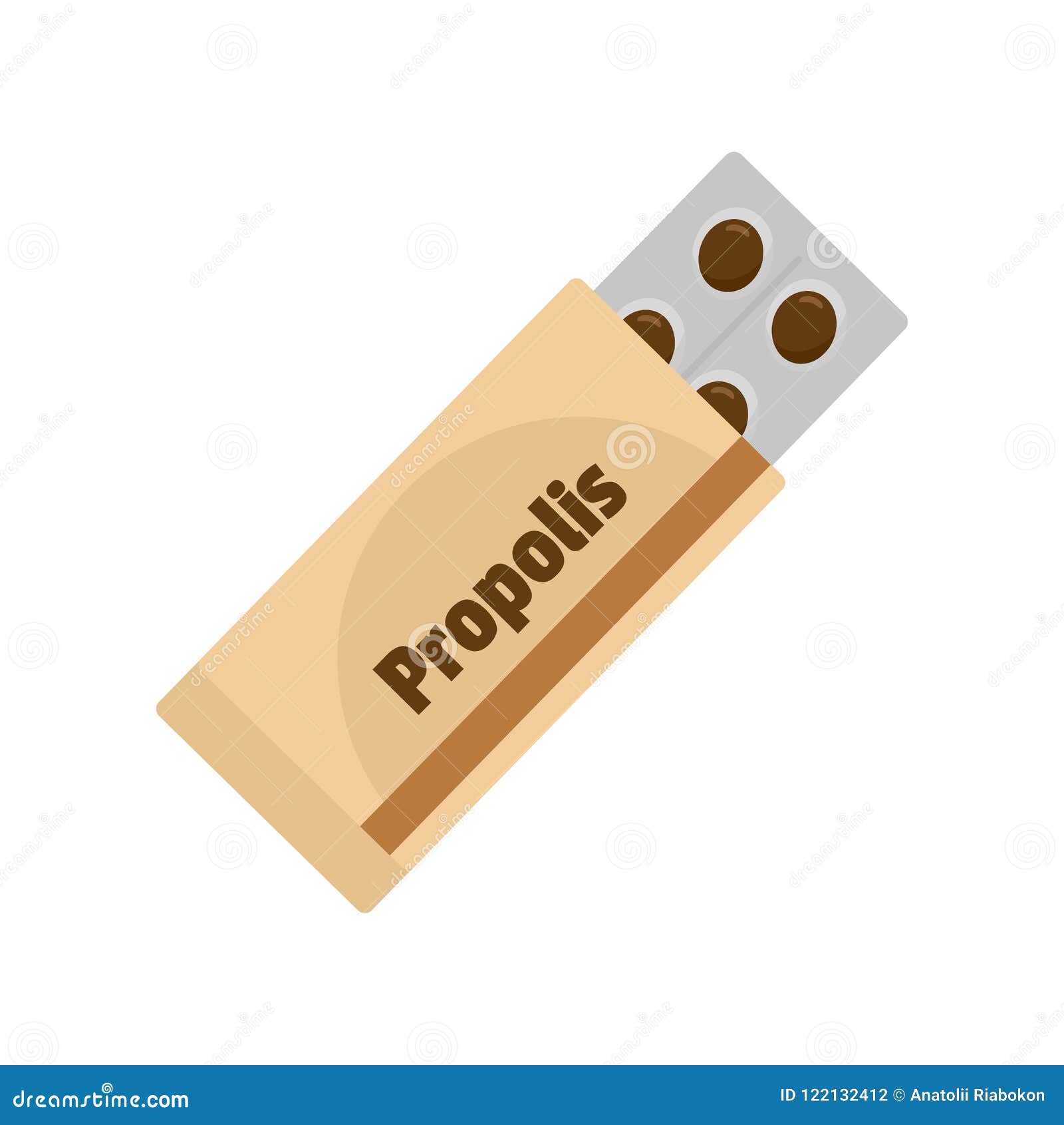Propolis icon, flat style stock vector. Illustration of food - 122132412
