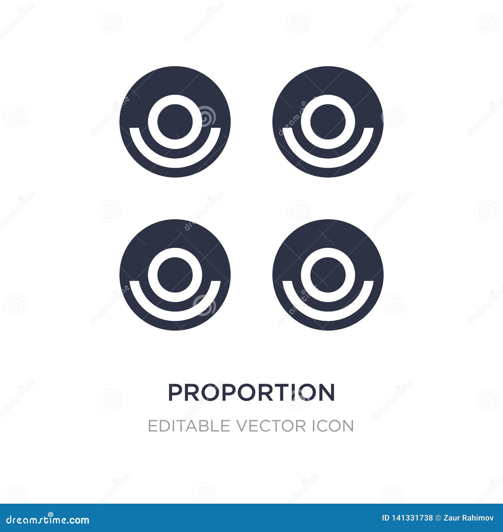Proportion Icon on White Background. Simple Element Illustration from ...