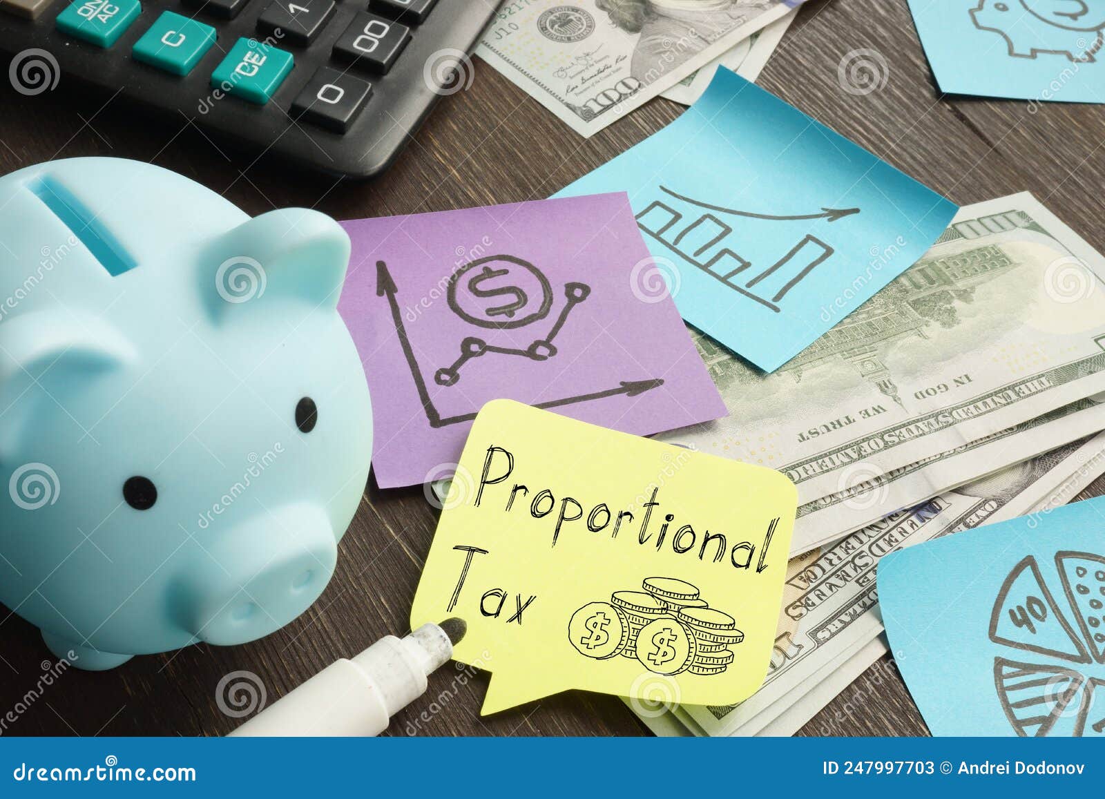 Proportional Tax is Shown Using the Text Stock Image - Image of ...