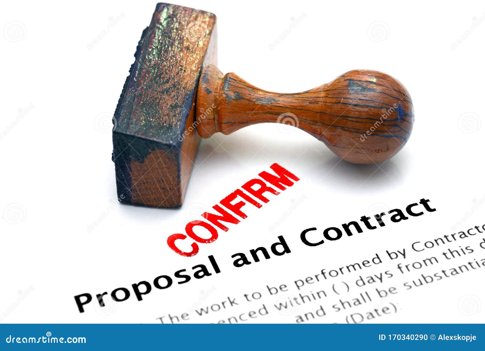 Proposal and contract stock photo. Image of certified - 170340290
