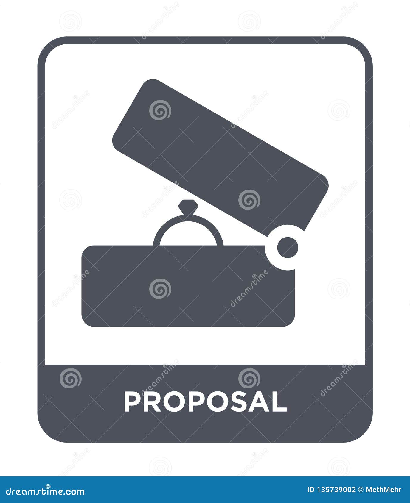 Proposal Icon in Trendy Design Style. Proposal Icon Isolated on White ...