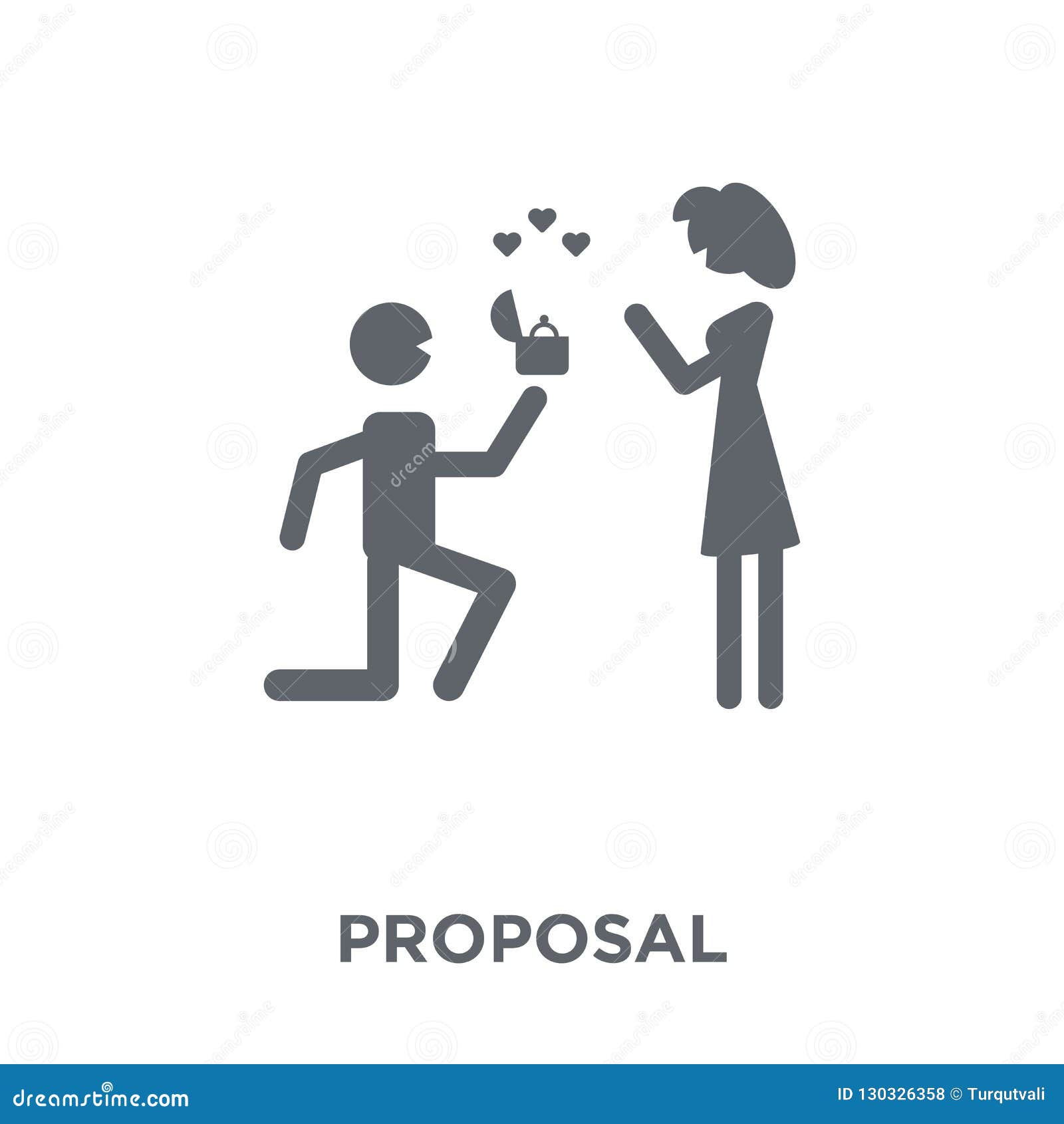Proposal Icon from Wedding and Love Collection. Stock Vector ...
