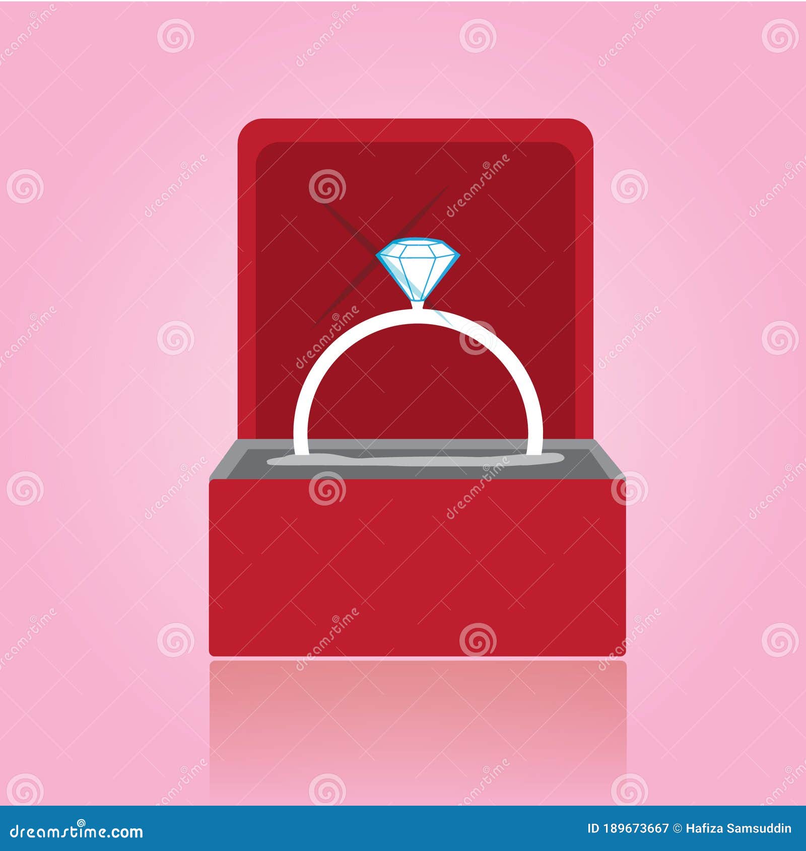 Proposal Ring in a Box. Vector Illustration Decorative Design Stock ...