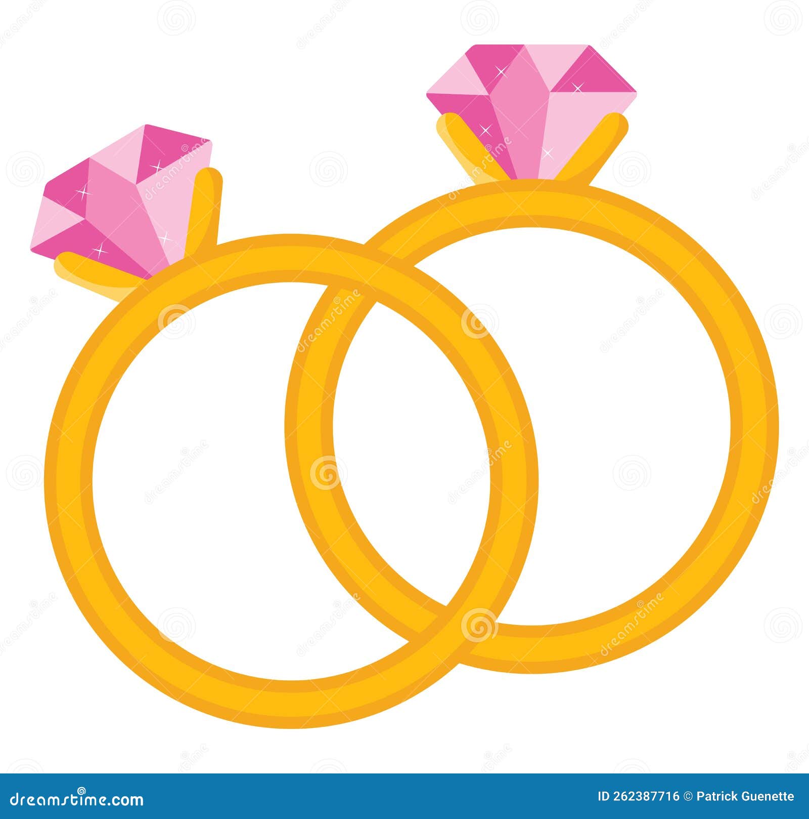 Proposal Rings with Pink Stones, Icon Stock Vector - Illustration of ...