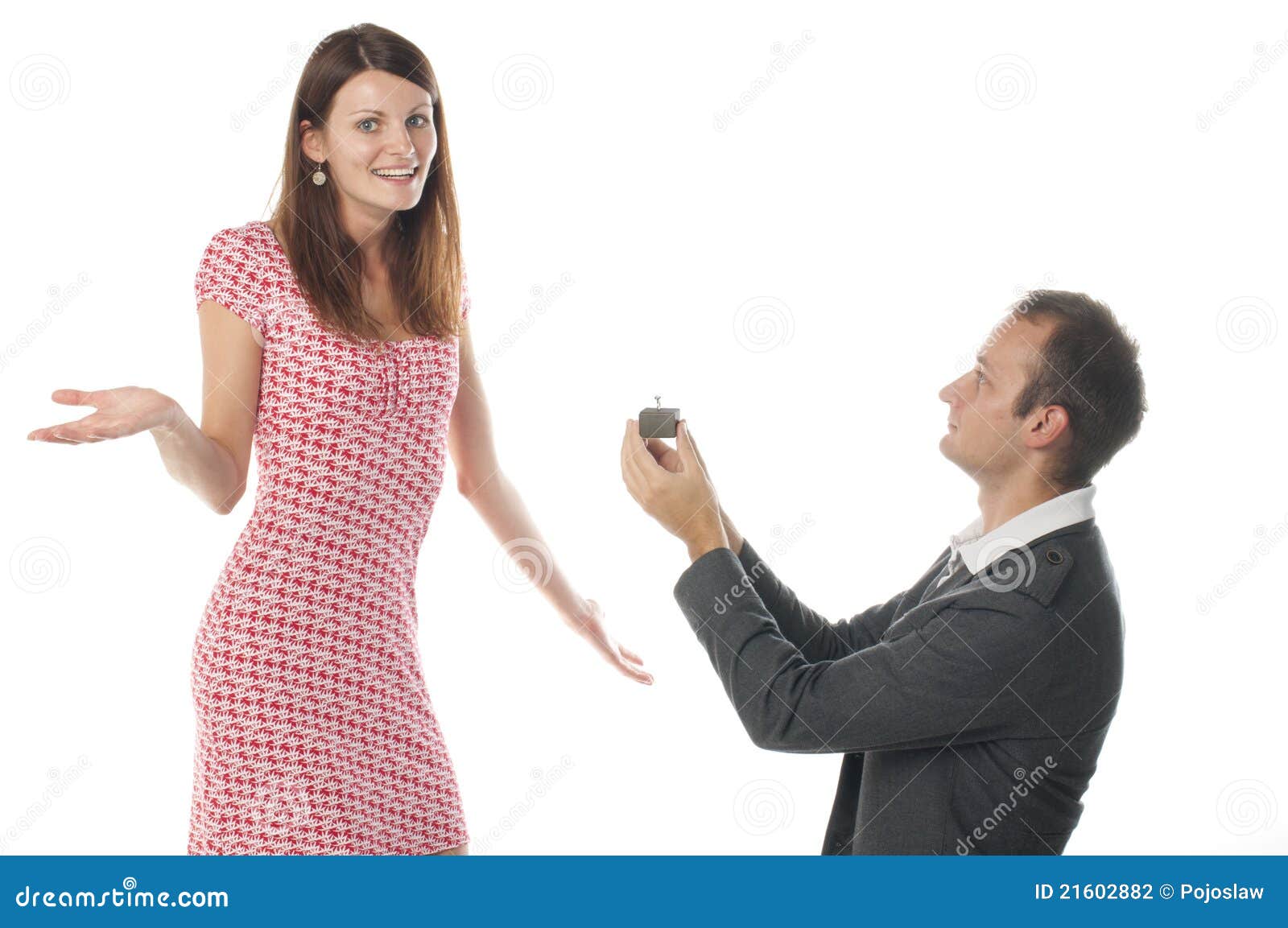 Proposal scene stock photo. Image of isolated, girlfriend - 21602882