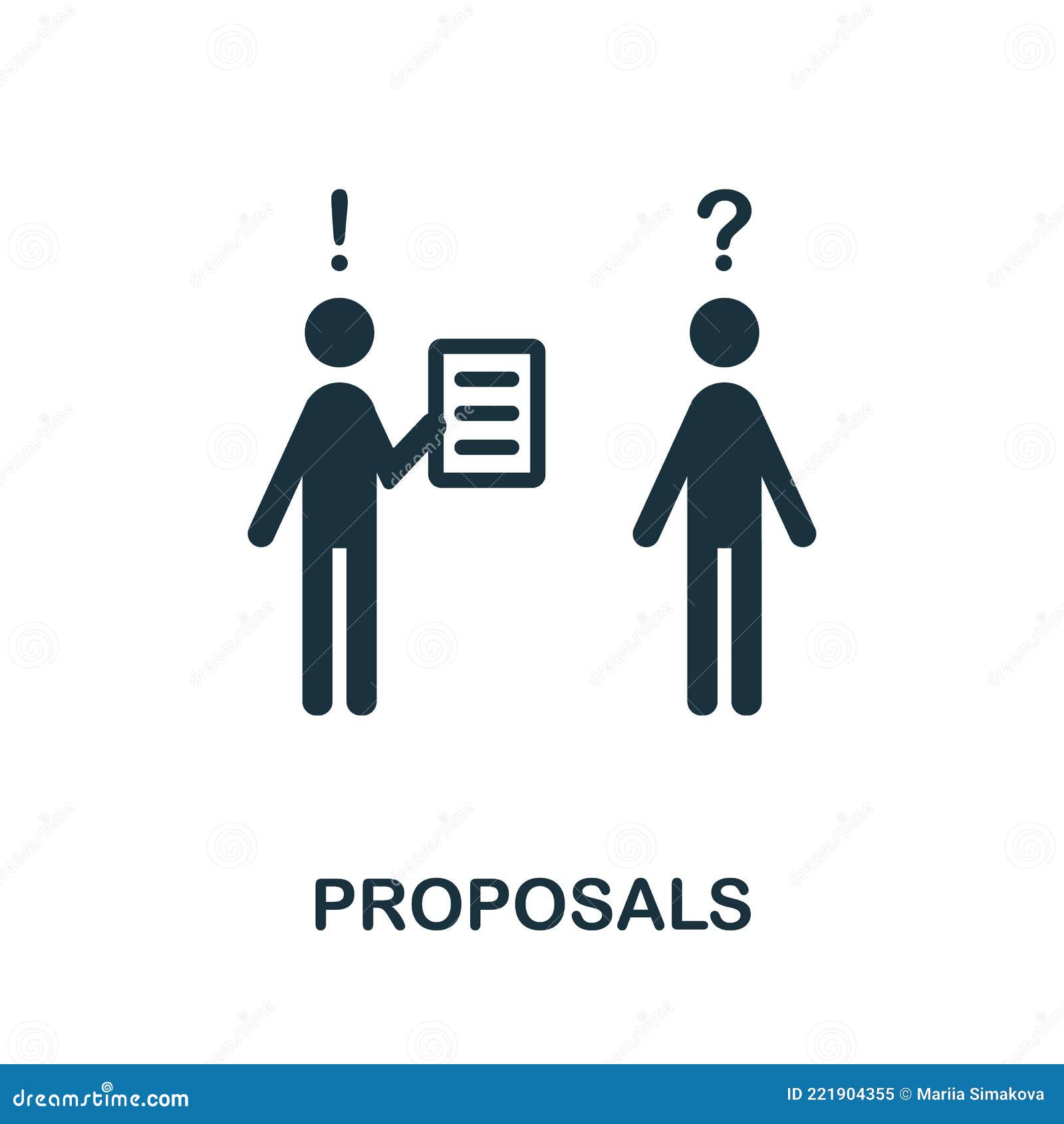 Proposals Icon. Monochrome Simple Element from Soft Skill Collection ...