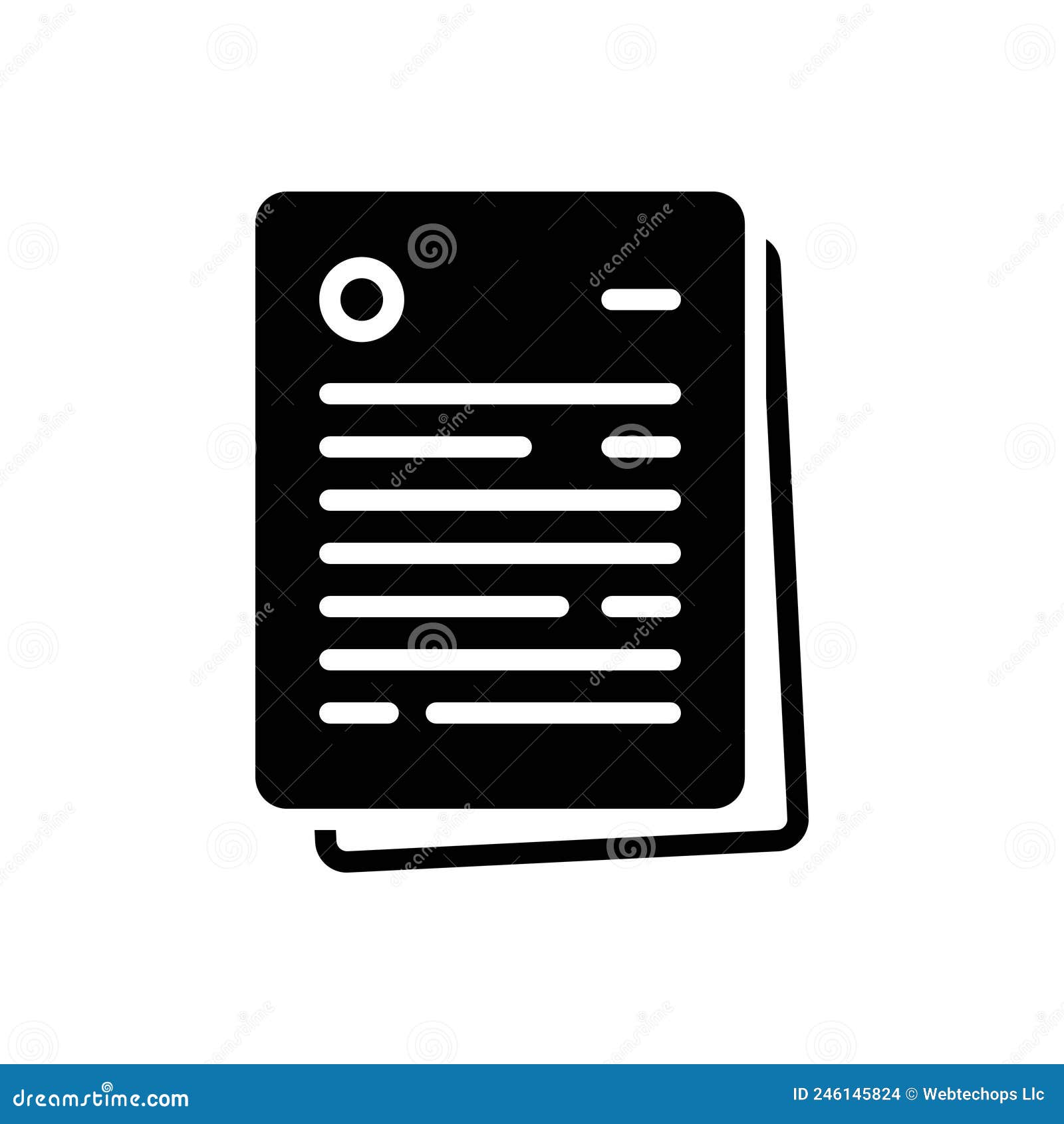 Black Solid Icon for Proposals, Offer and Motion Stock Vector ...