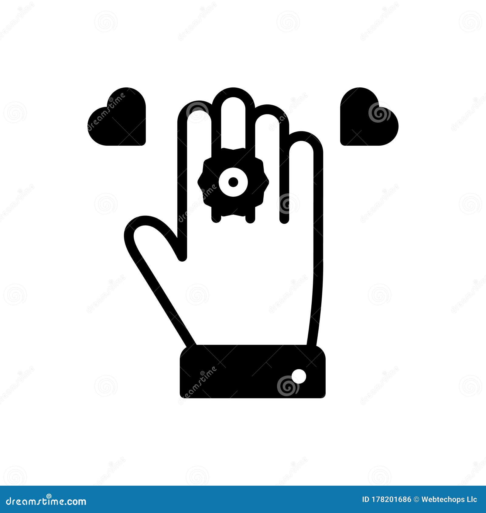 Black Solid Icon for Proposed, Marriage and Engagement Stock Vector ...