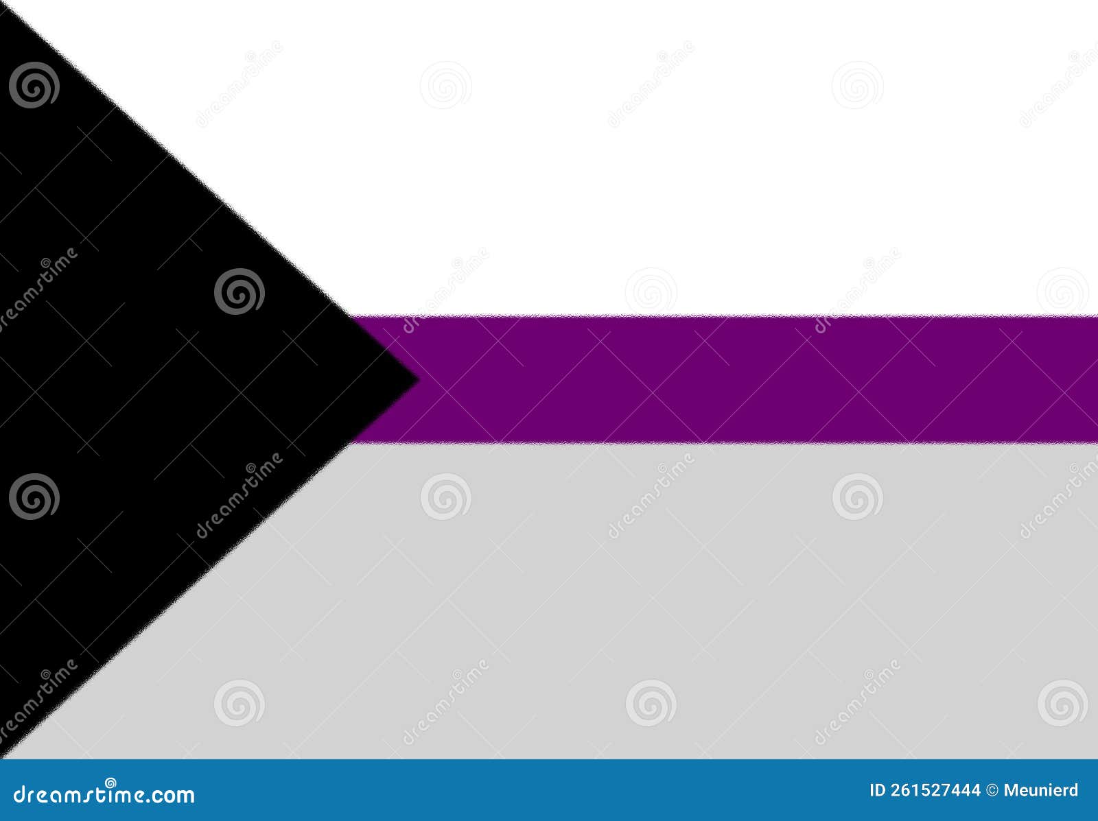 Demisexual Flag Waving Vector Illustration Designed With Correct Color ...