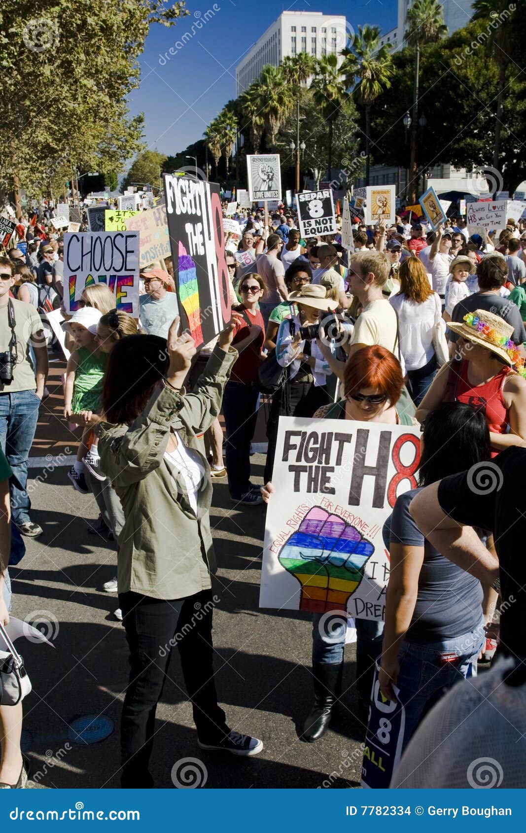 Proposition 8 Protest Rally & March in Los Angeles Editorial Stock ...