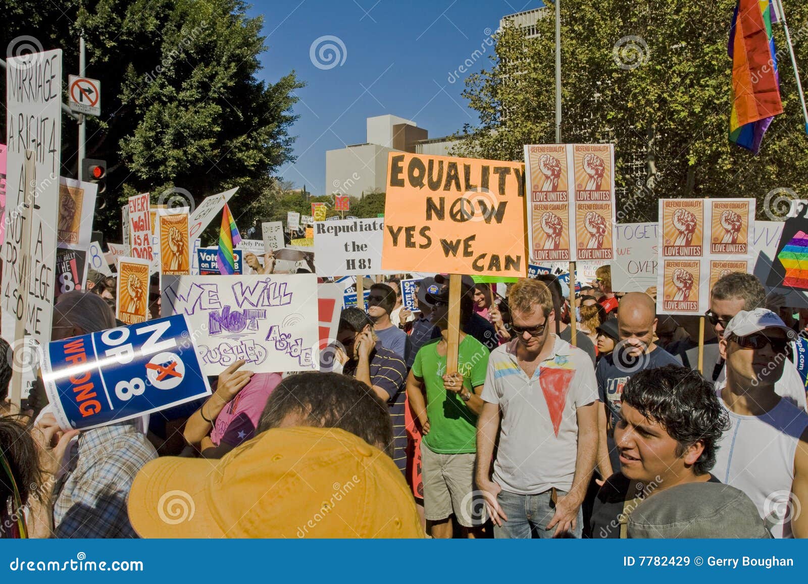 Proposition 8 Protest Rally & March in Los Angeles Editorial Stock ...