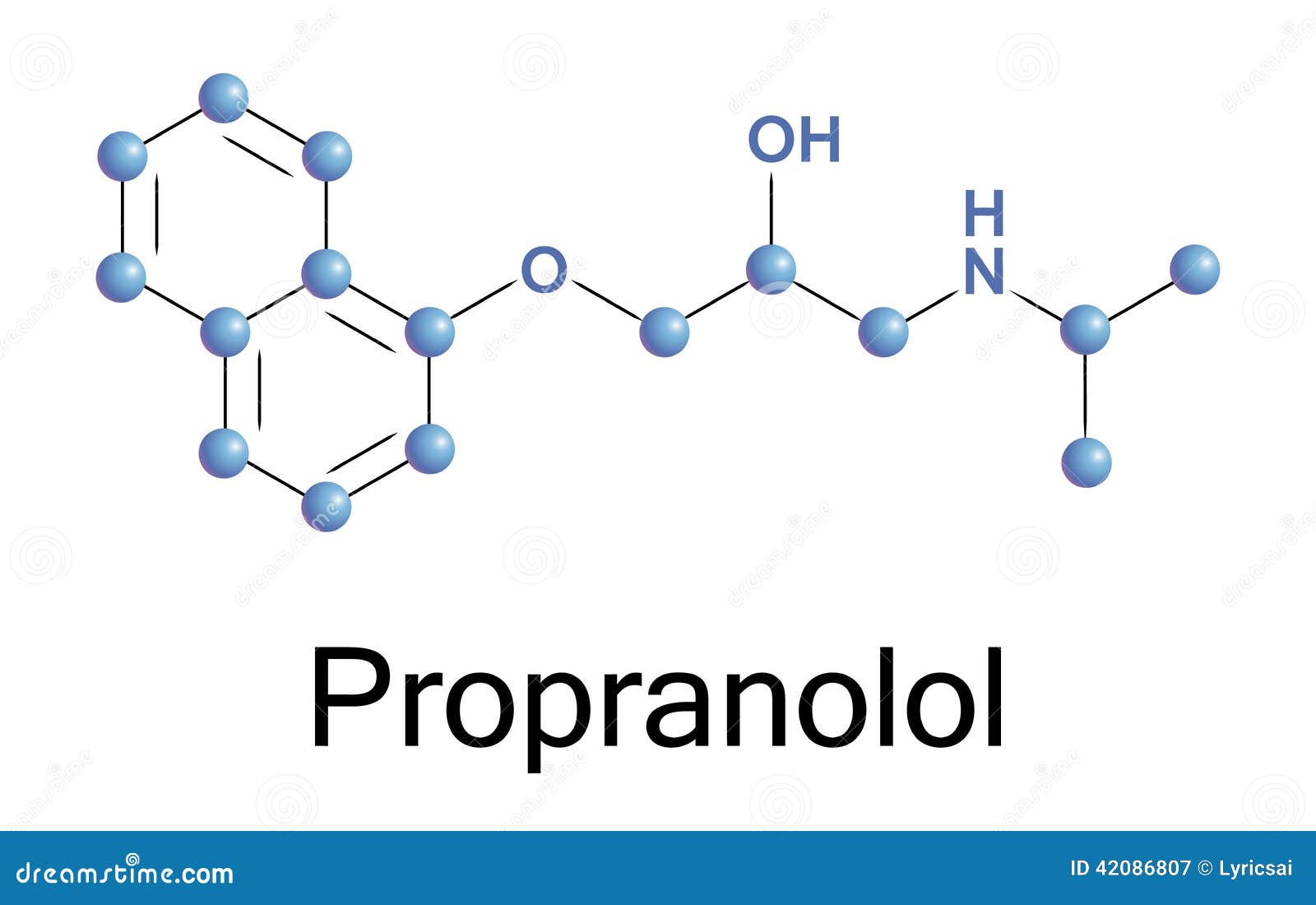 Propranolol stock vector. Illustration of beta, anxiety - 42086807