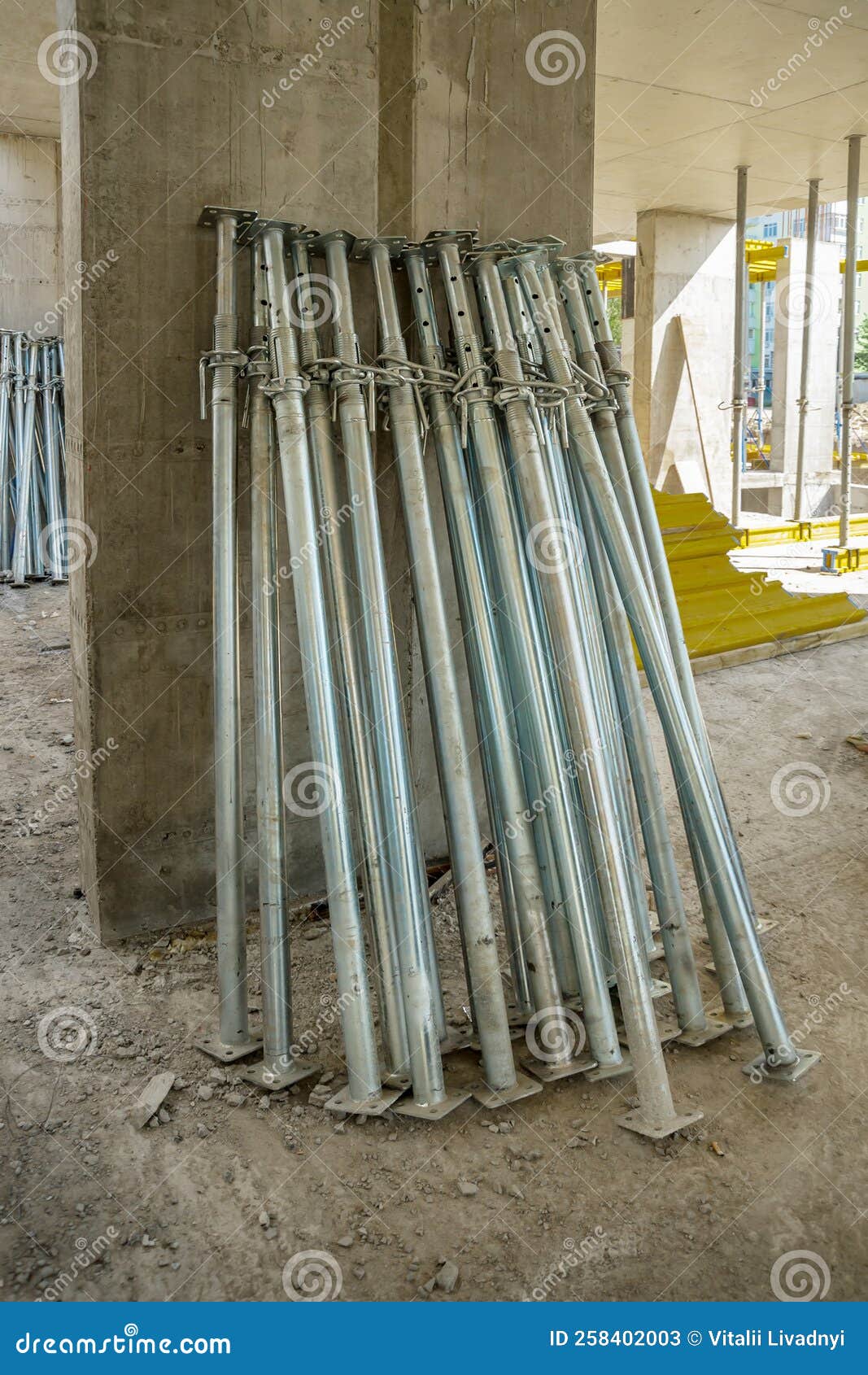 Props Near a Monolithic Column Stock Image - Image of horizontal, plant ...