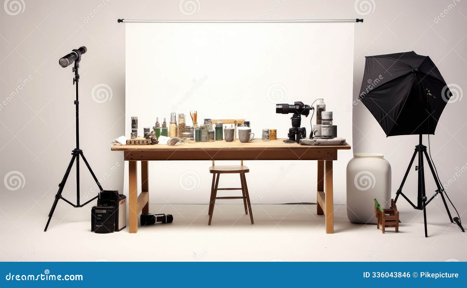 Props studio table stock illustration. Illustration of camera - 336043846