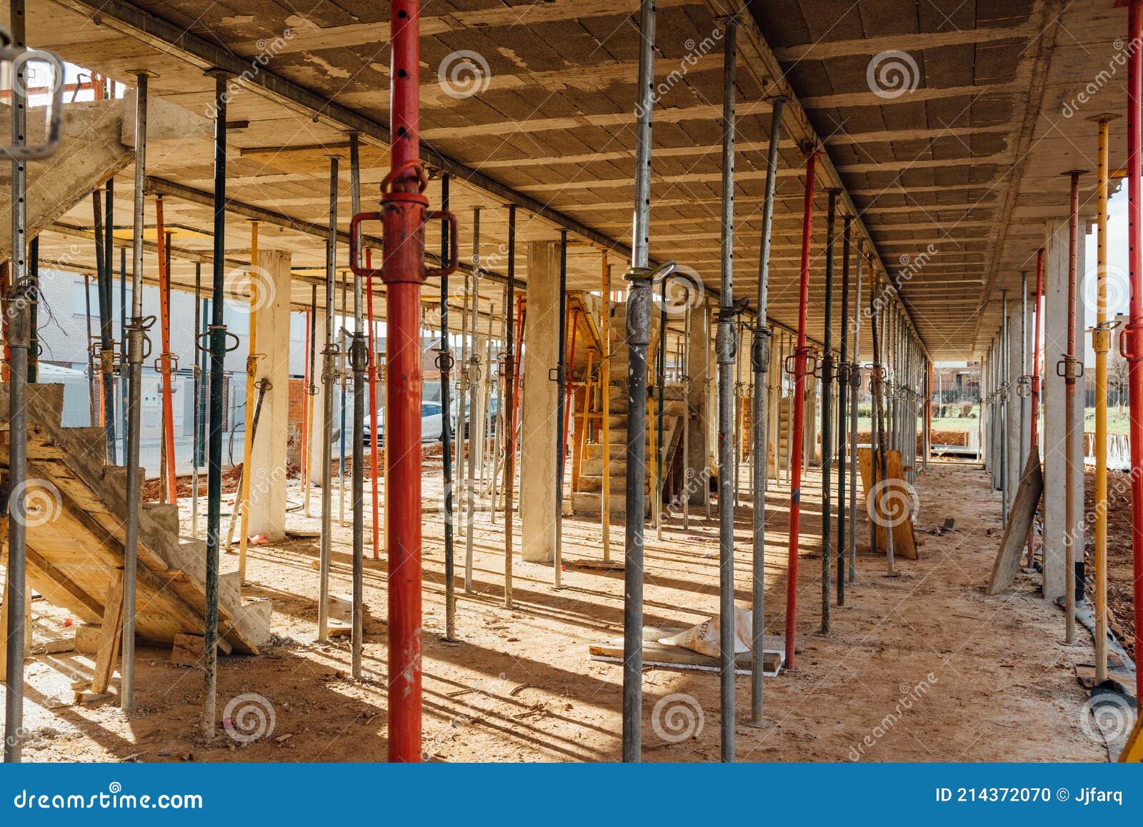 Props Supporting the Formwork of a Floor Slab Stock Photo - Image of ...