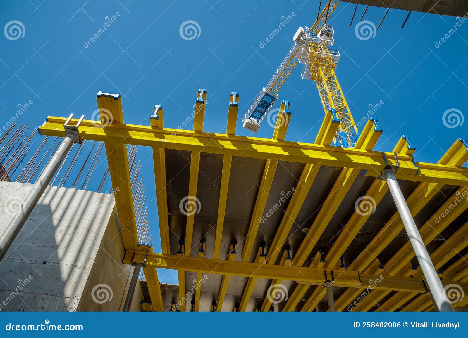 Props and wood beam stock photo. Image of formwork, panel - 258402006