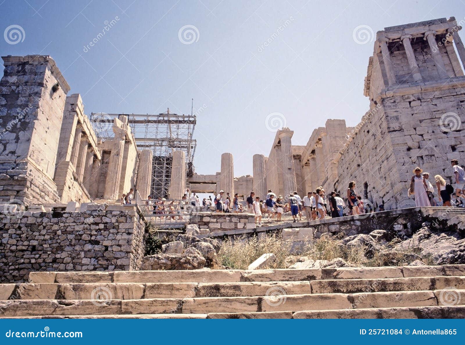 Propylaea of the Athenian Acropolis Editorial Stock Image - Image of ...