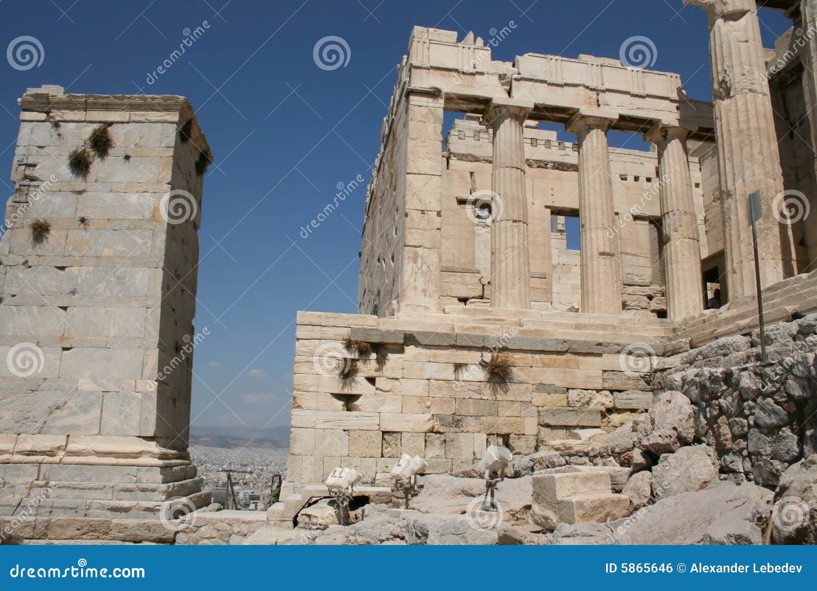 Propylaea in Athens stock photo. Image of summer, athens - 5865646