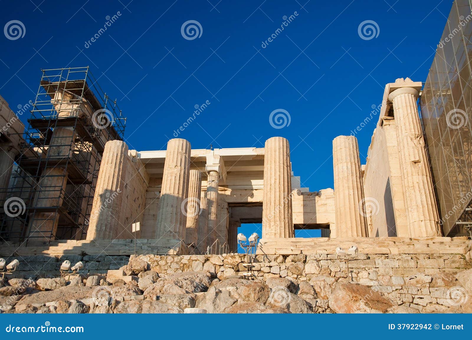 The Propylaea. Athens, Greece. Stock Photo - Image of holiday, building ...