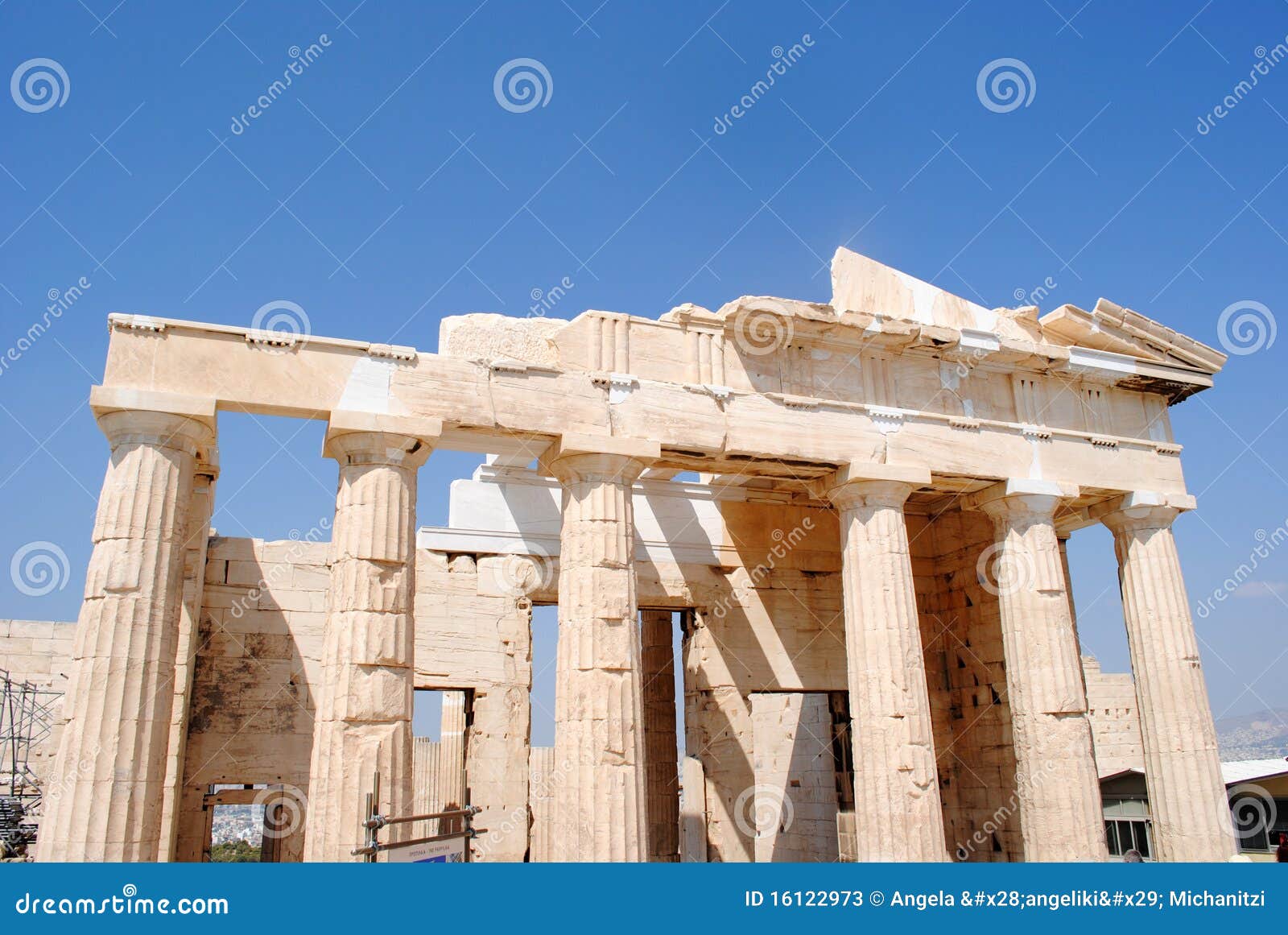 Propylaea Back View stock image. Image of city, nobles - 16122973
