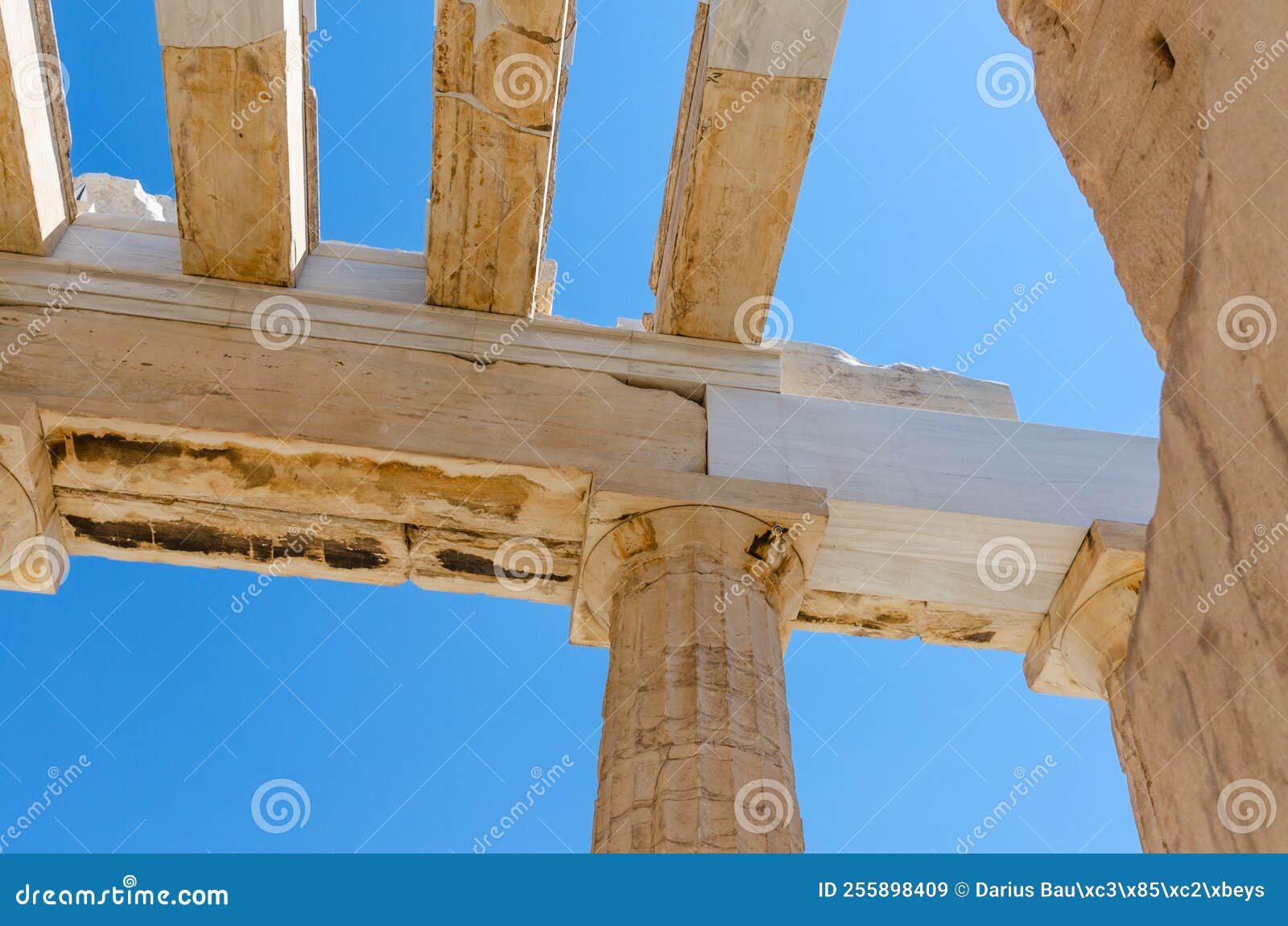 Interior View of the Propylaia of Acropolis of Athens Stock Image ...