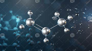Propylene Molecular Structure, 3d Model Molecule, Propene, Structural ...