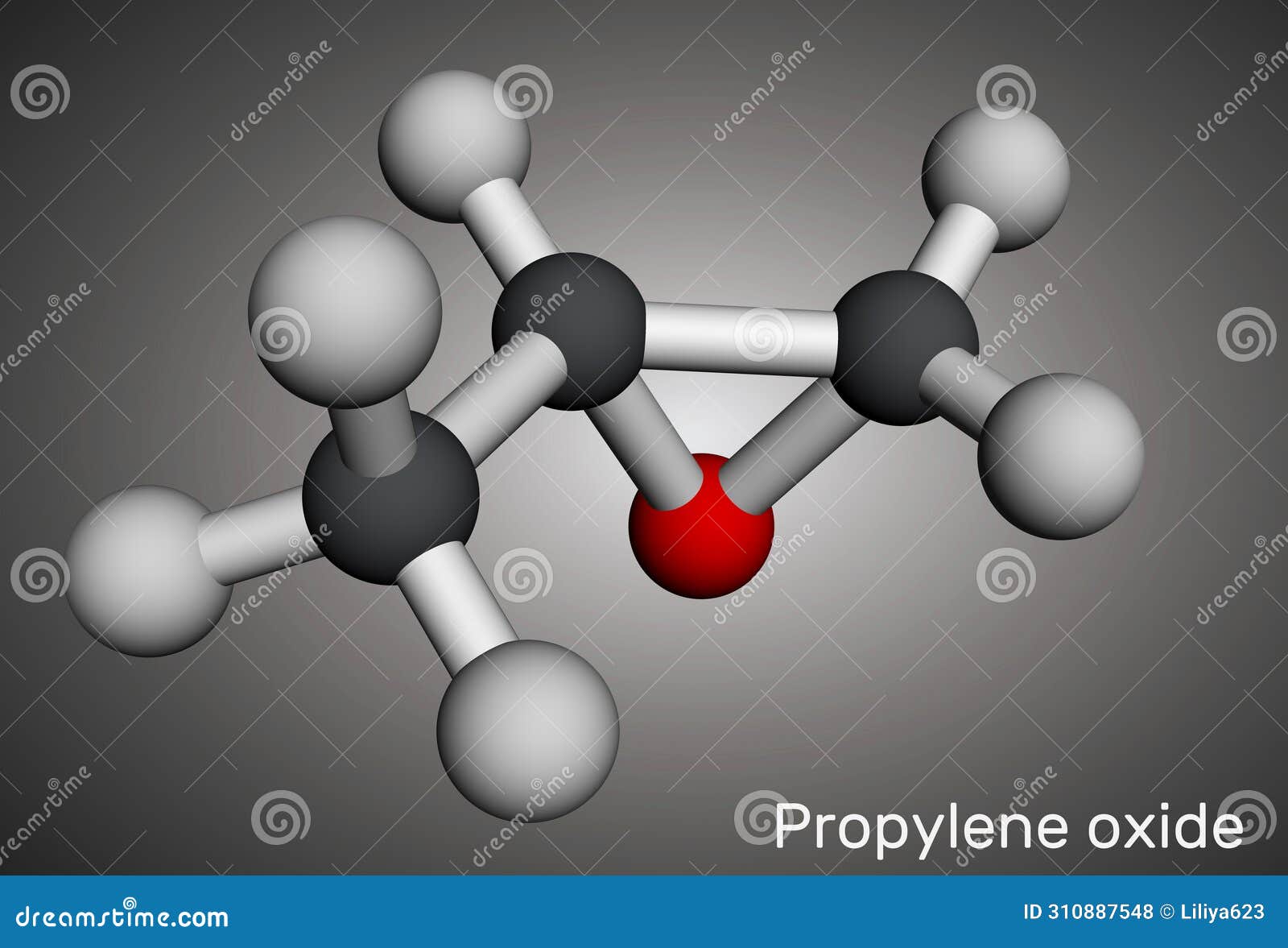 Propylene Molecular Structure, 3d Model Molecule, Propene, Structural ...