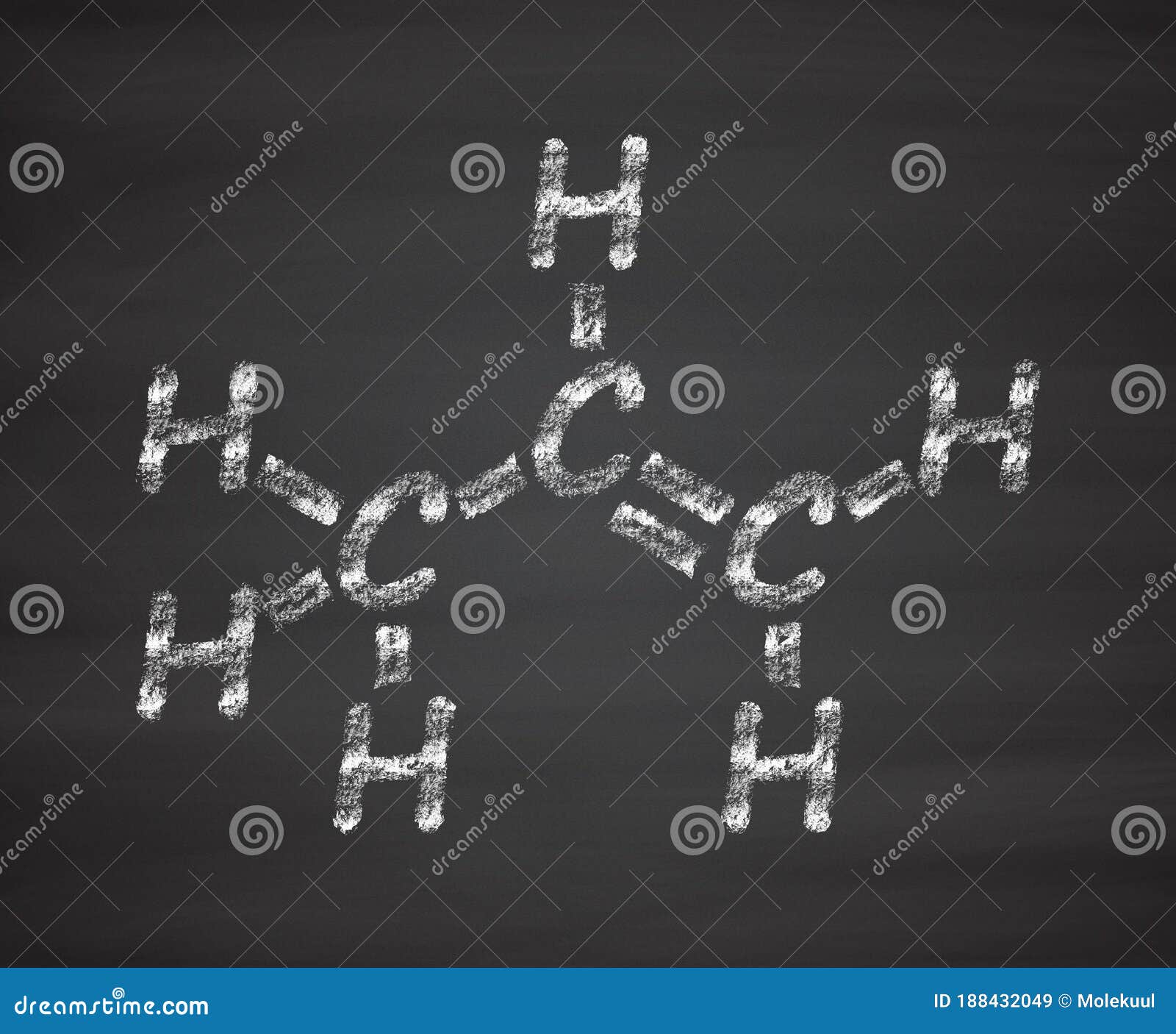 Propylene. Propene. Structural Chemical Formula And Molecule 3d Model ...
