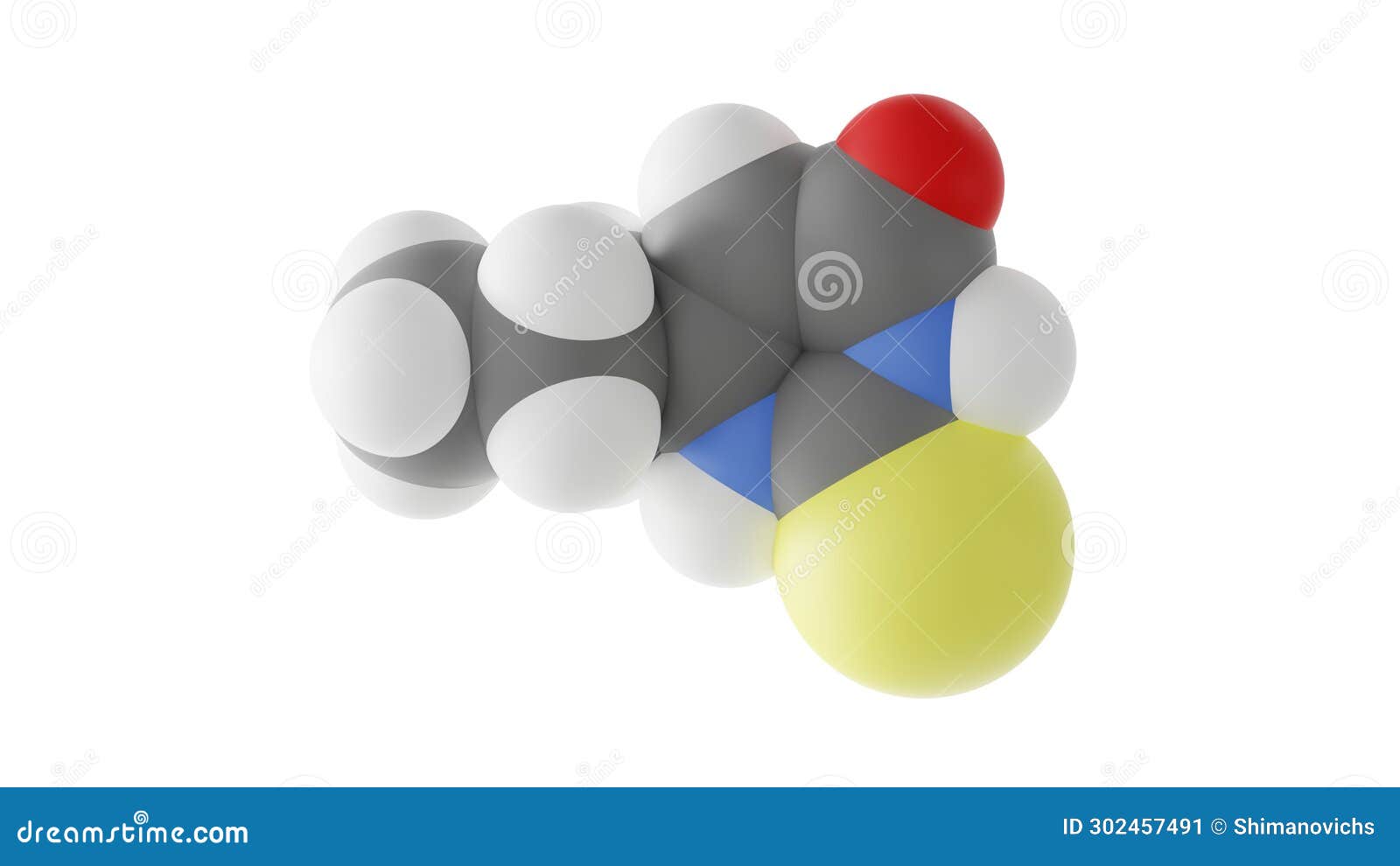 Propylthiouracil, PTU Molecule. It Is Thiourea Derivative With ...