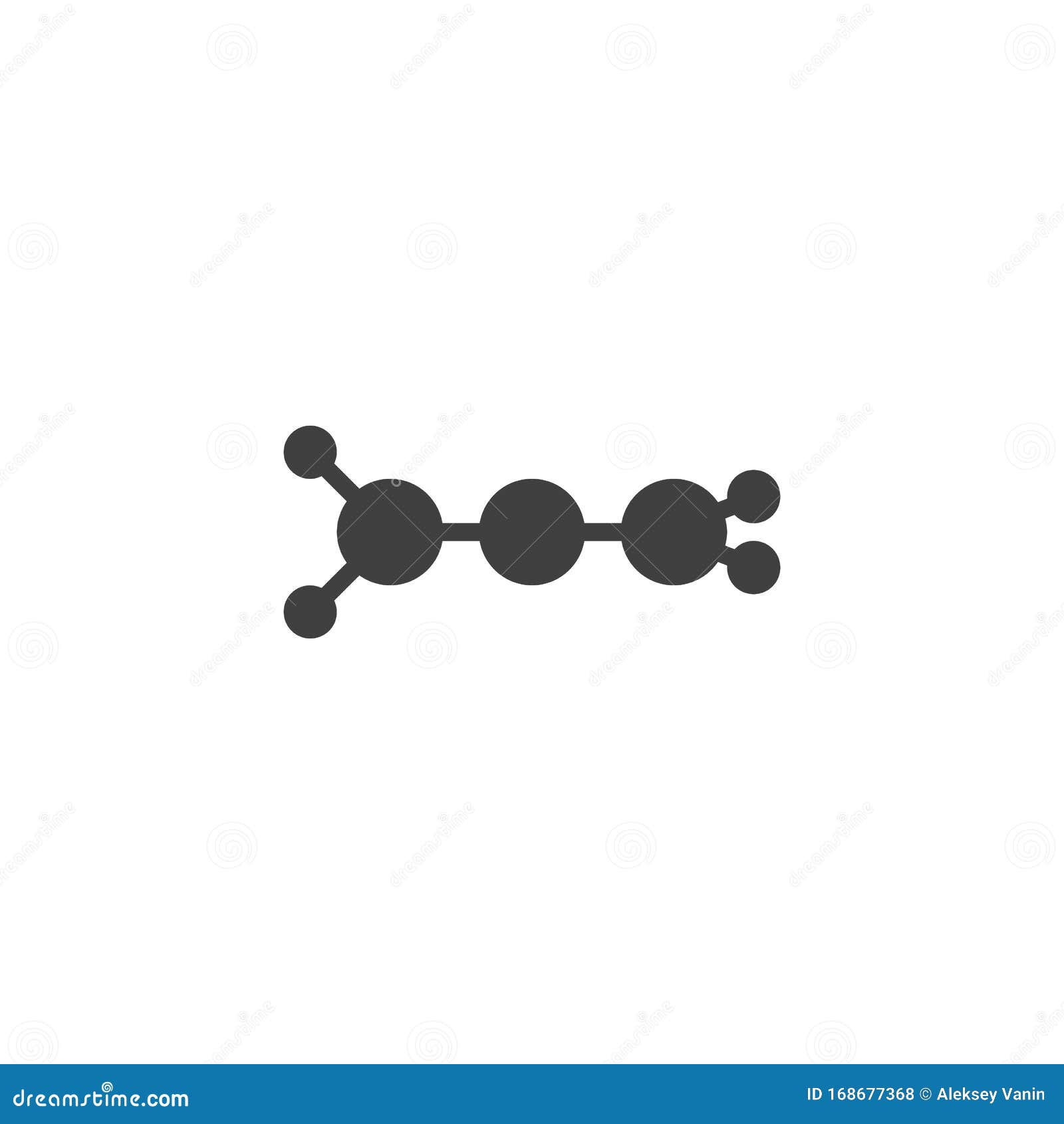 Propyne Molecular Geometry Structure Vector Icon Stock Vector ...