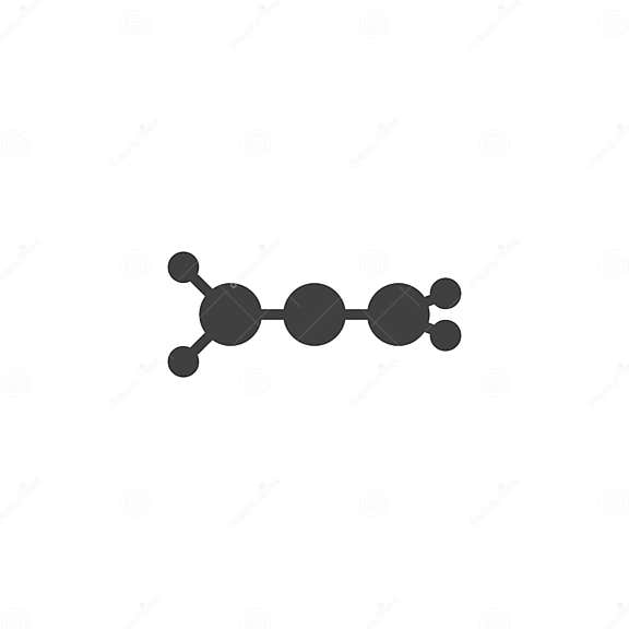 Propyne Molecular Geometry Structure Vector Icon Stock Vector ...