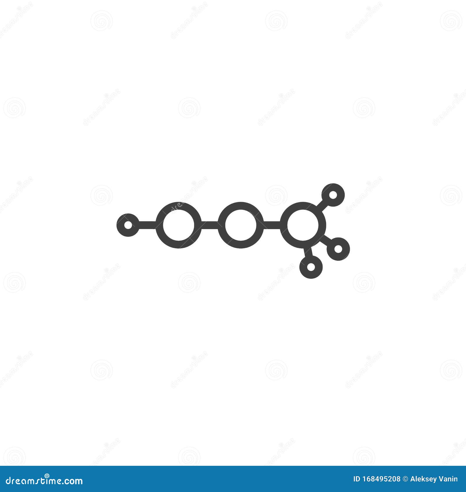Propyne Molecular Structure Line Icon Stock Vector - Illustration of ...