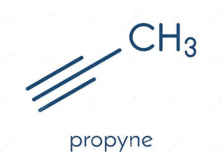 Propyne Molecule. Skeletal Formula. Stock Vector - Illustration of ...