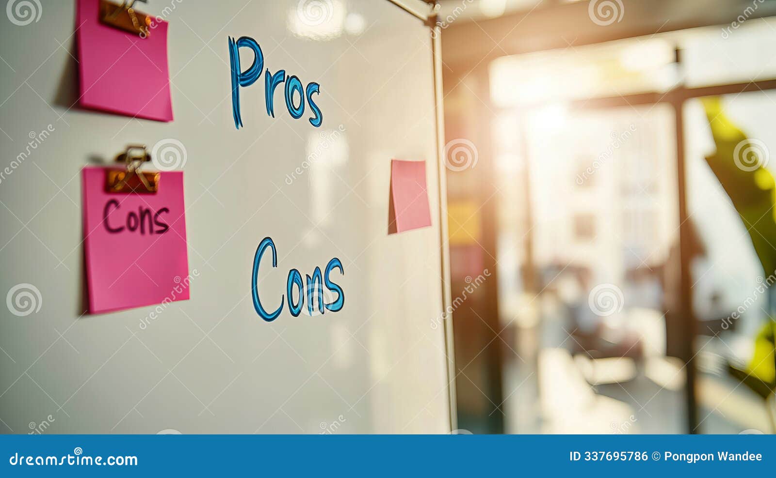 Pros and Cons Analysis on a Whiteboard Stock Illustration ...