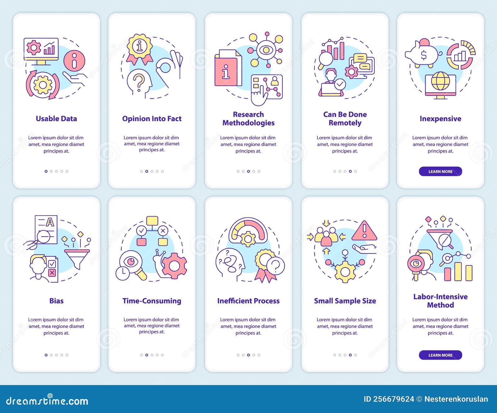Pros and Cons of Case Study Onboarding Mobile App Screen Set Stock ... Pros and Cons of Case Study Onboarding Mobile App Screen Set Stock ...