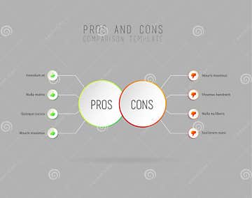 Pros and Cons Comparison Vector Template. Stock Vector - Illustration ...