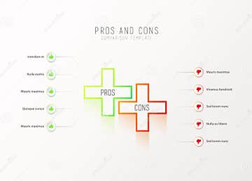 Pros and Cons Comparison Vector Template Light Vector Template with ...