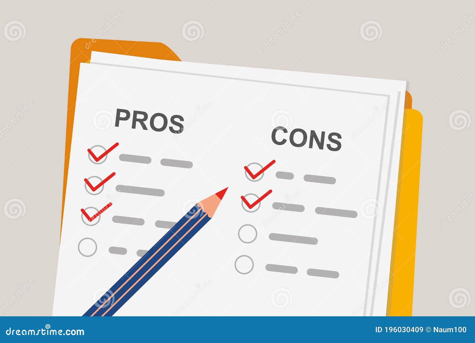 Pros And Cons Concept Of Decision Making Process Cartoon Vector ...
