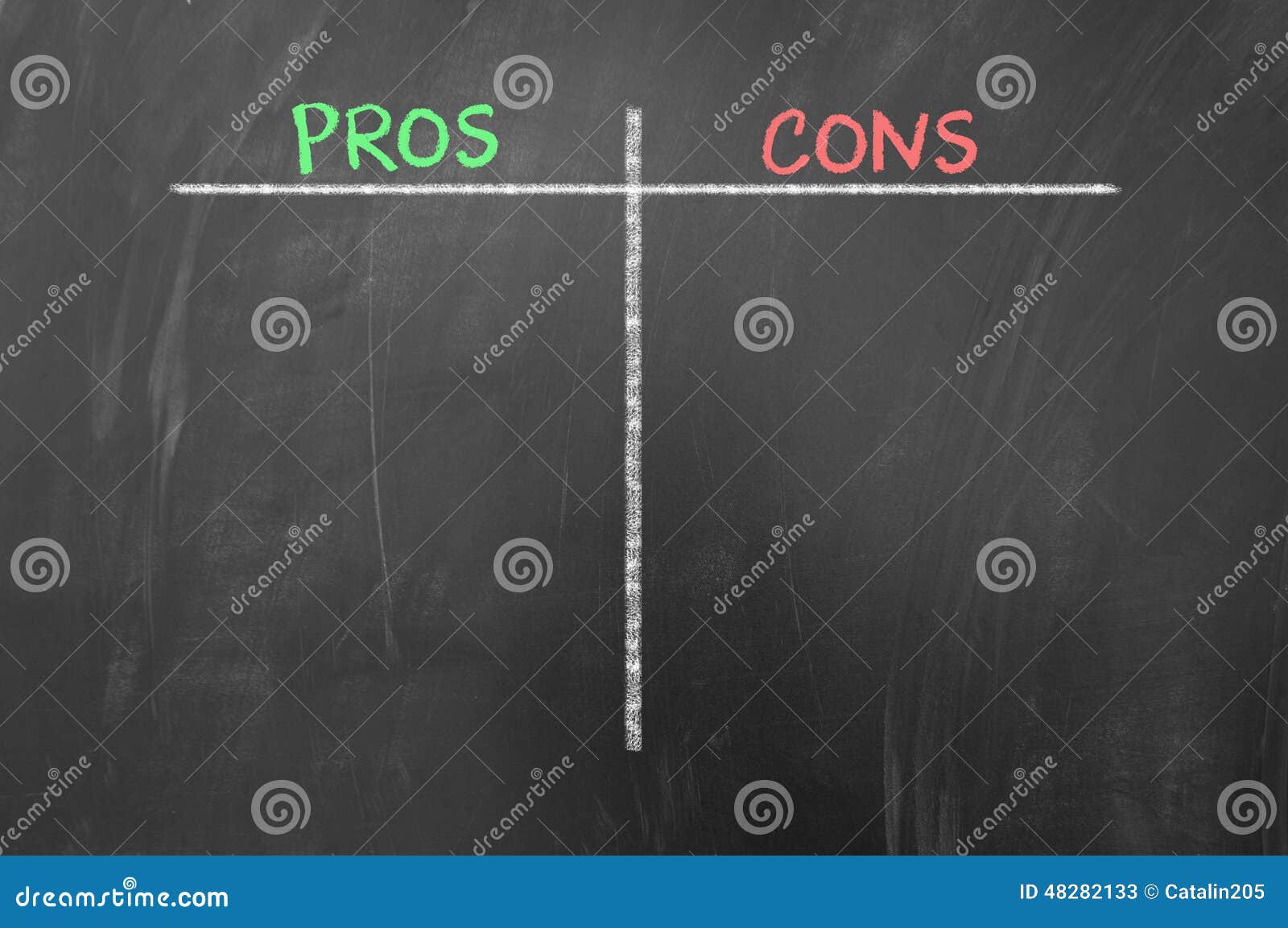 Pros And Cons Table Drawn On A Glass By Felt Tip Pen Royalty-Free Stock ...