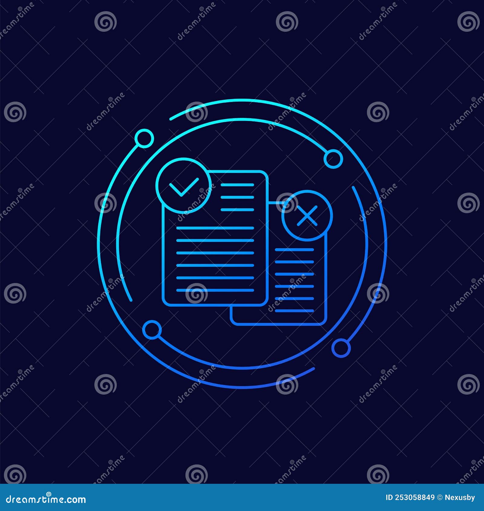 Pros and Cons Icon, Line Vector Design Stock Vector - Illustration of ...