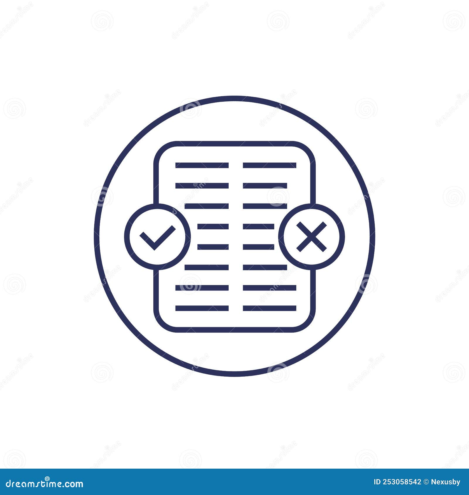 Pros and Cons Icon with a List, Line Vector Stock Vector - Illustration ... Pros and Cons Icon with a List, Line Vector Stock Vector - Illustration ...