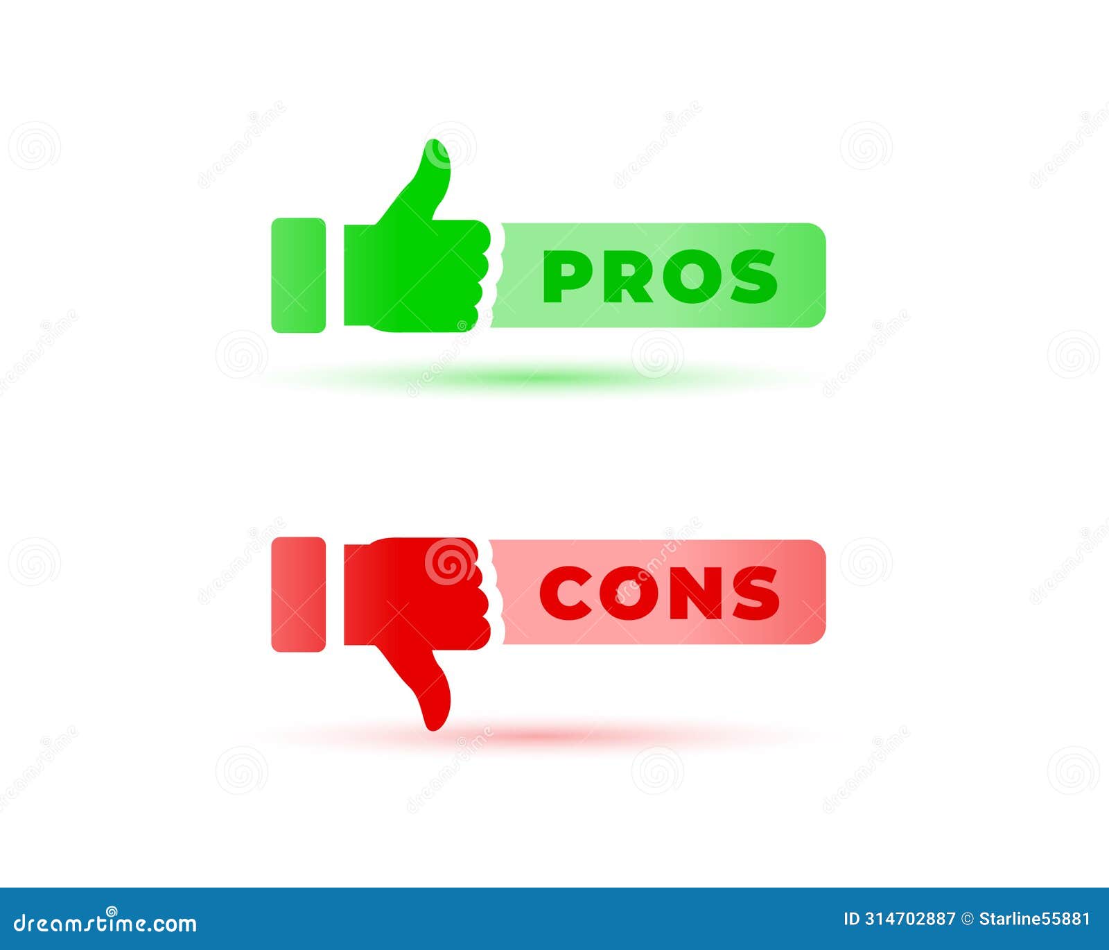 Pros and Cons Icon in Modern Style Stock Vector - Illustration of list ...