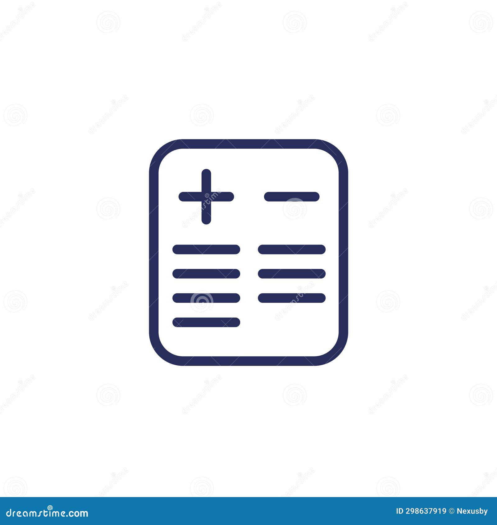 Pros and Cons List Line Icon Stock Illustration - Illustration of ...