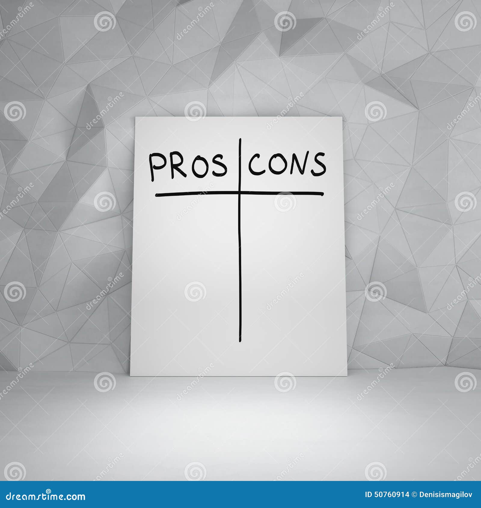 Pros and cons stock illustration. Illustration of commercial - 50760914
