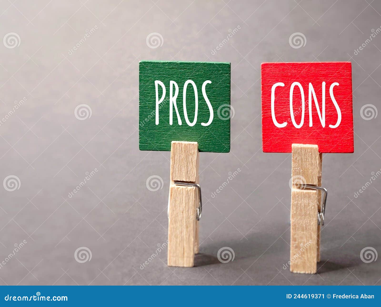 Pros Cons Text Background. Decision Evaluation Concept Stock Image ...