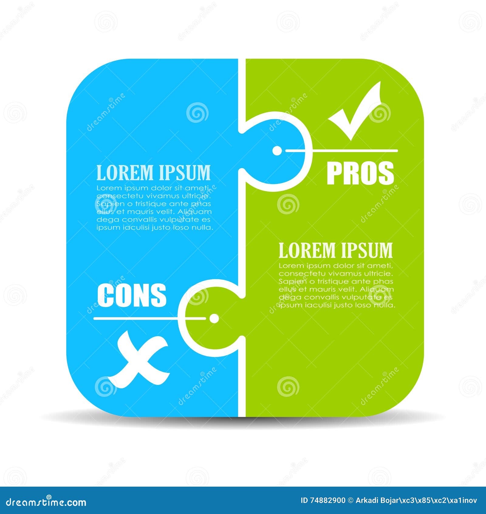 Pros - En - Het Diagram Van Het Cons.raadsel Vector Illustratie ...