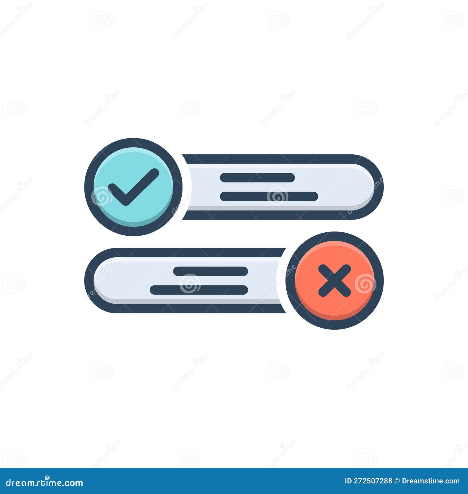 Color Illustration Icon for Pros, Contra and Wrong Stock Vector ...